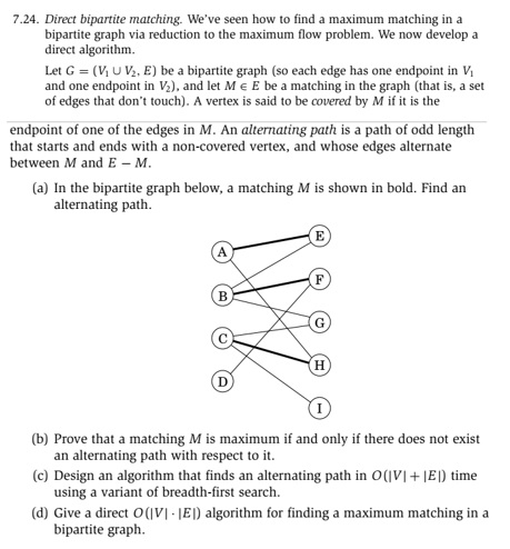 7.24. Direct bipartite matching. We've seen how to | Chegg.com