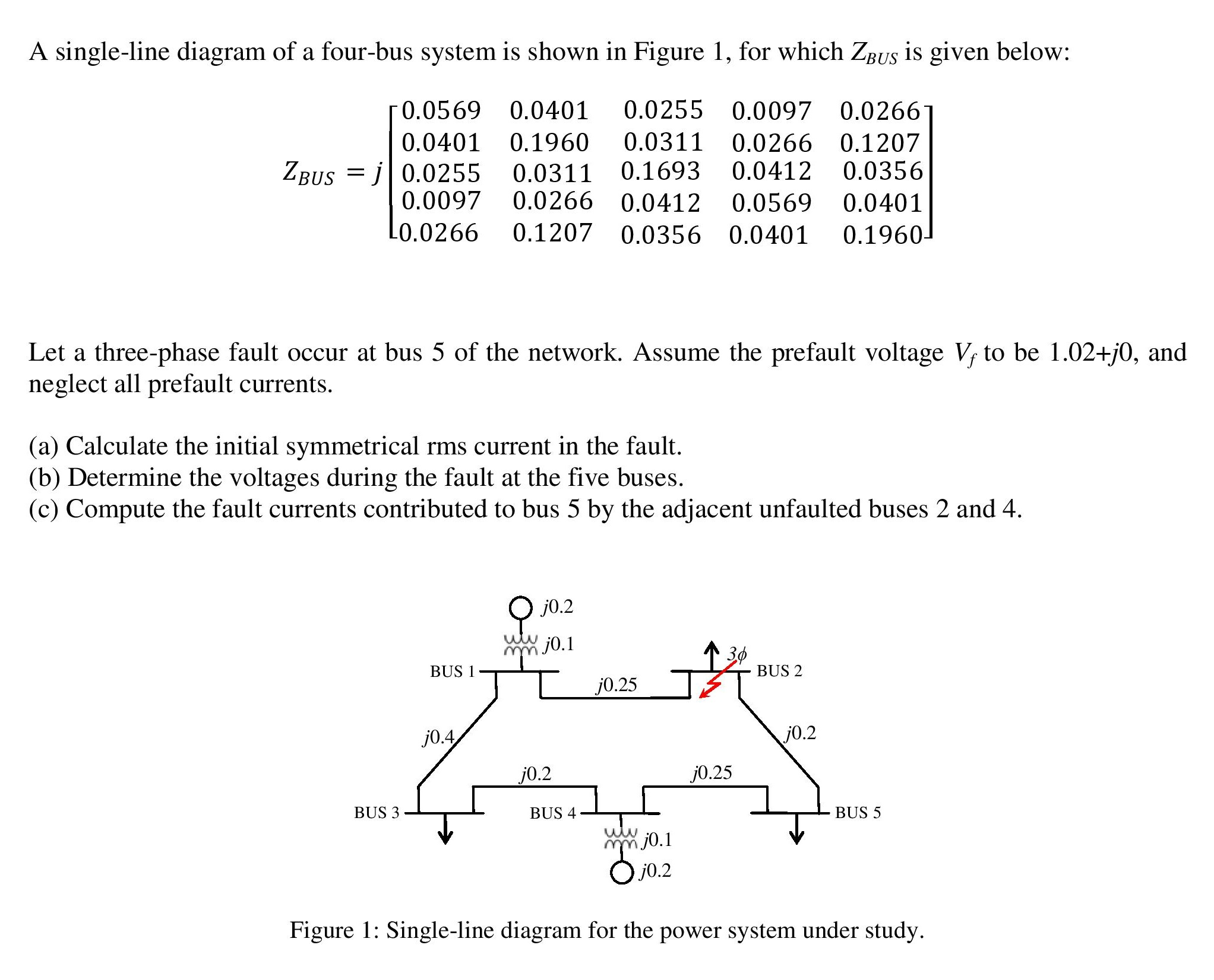 Solved A single-line diagram of a four-bus system is shown | Chegg.com