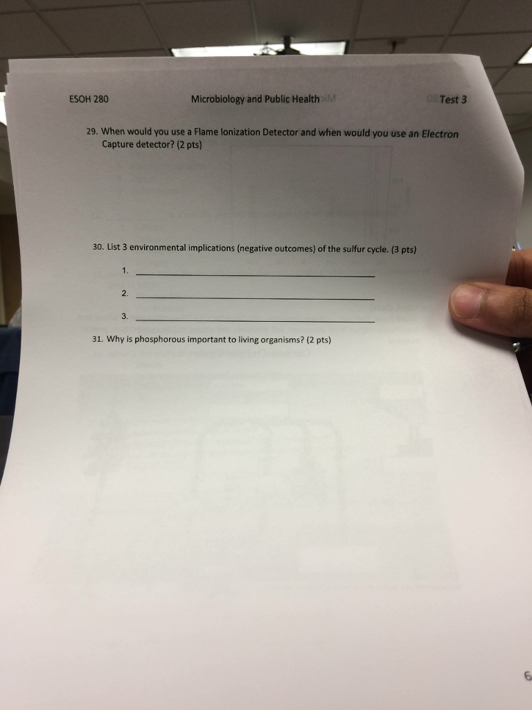 Solved ESOH 280 Microbiology and Public Health Test 3 27. | Chegg.com