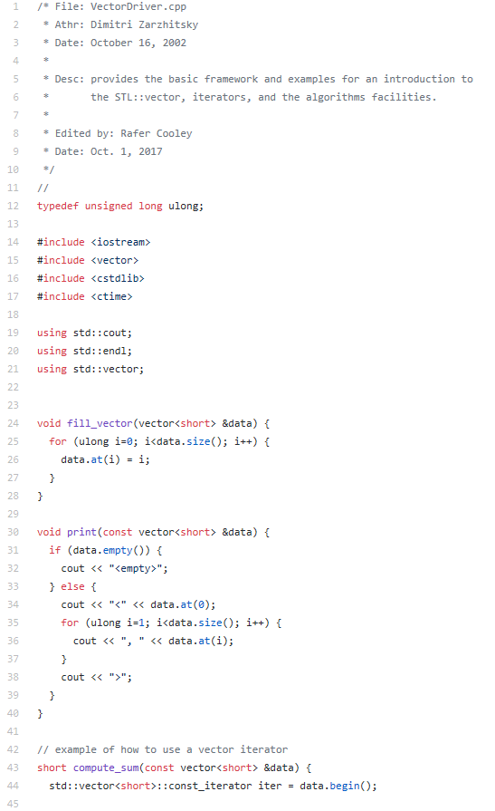 Solved 1. The function fill_vector assumes that its argument | Chegg.com