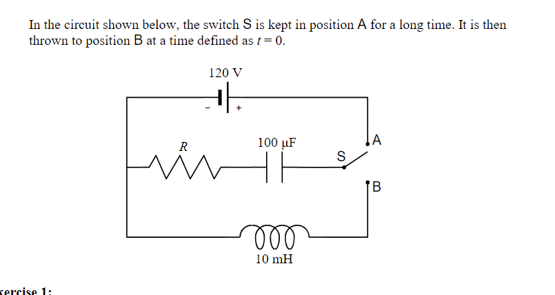 Solved In the circuit shown below, the switch S is kept in | Chegg.com