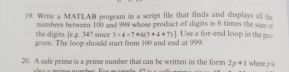 Solved 19 Write A Matlab Program In A Script File That 1199