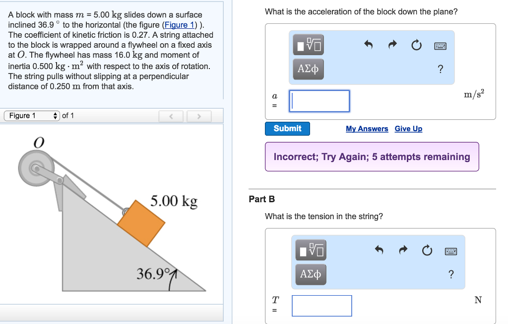 Solved: A Block With Mass M = 5.00 Kg Slides Down A Surfac... | Chegg.com