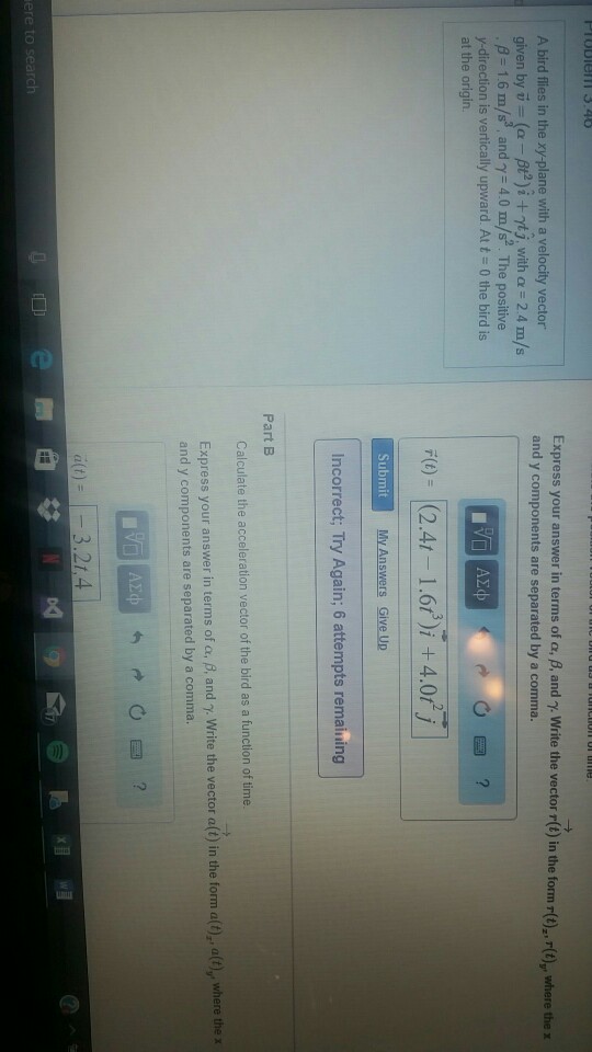 Solved A bird flies in the xy-plane with a velocity vector | Chegg.com
