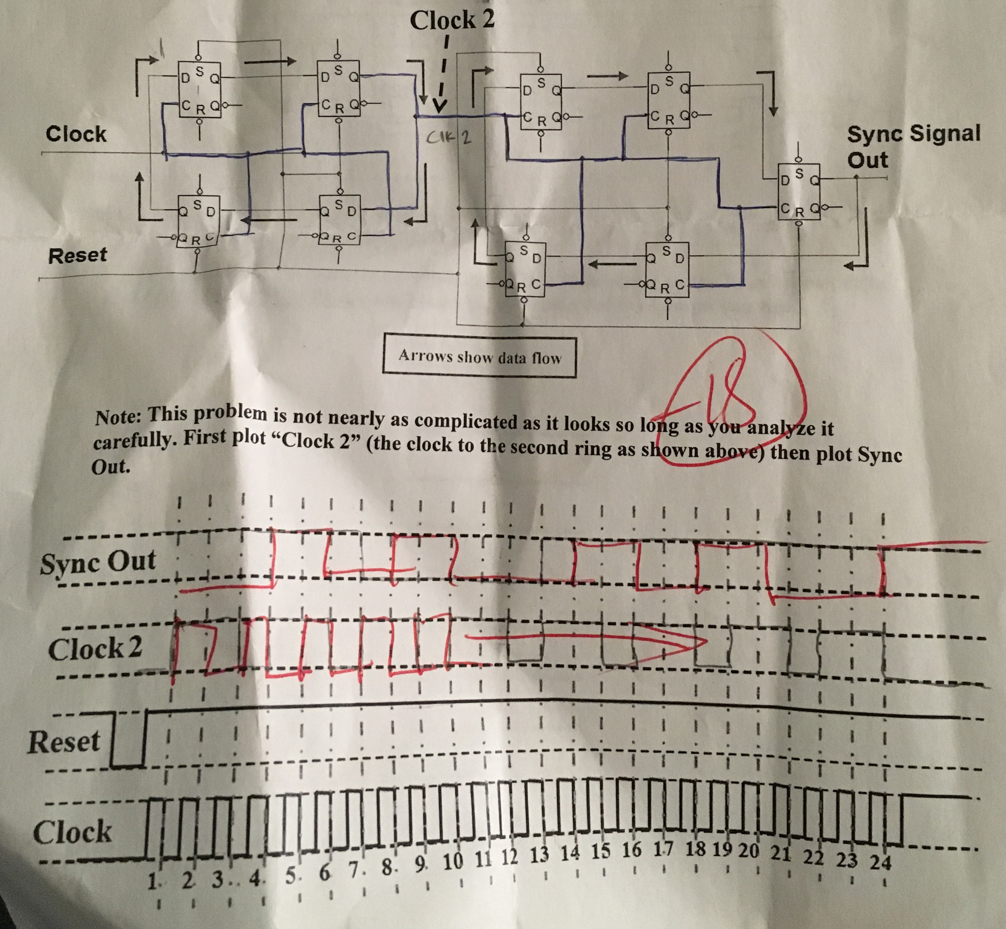 Solved In the shift-register double-ring counter circuit | Chegg.com