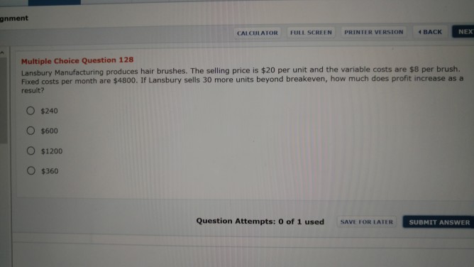 Solved gnment NEX CALCULATOR FULL SCREEN PRINTER VERSION | Chegg.com