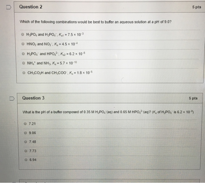 Solved Which of the following combinations would be best to | Chegg.com