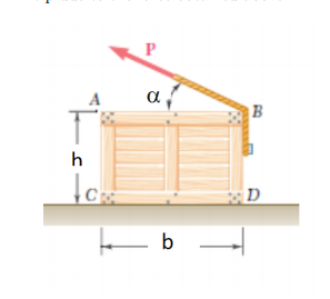 Solved A packing crate with mass M is pulled by a rope as | Chegg.com