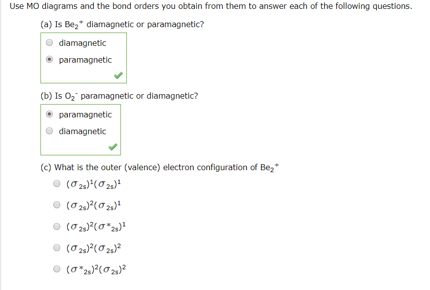 Diamagnetic Electron Configuration