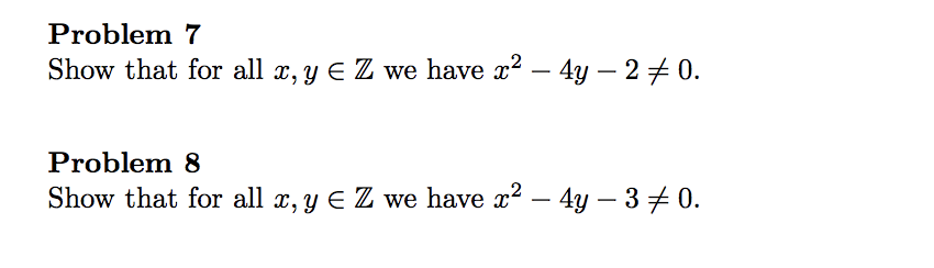 Solved Problem 7 We Problem 8 Show that for all x, y E Z we | Chegg.com