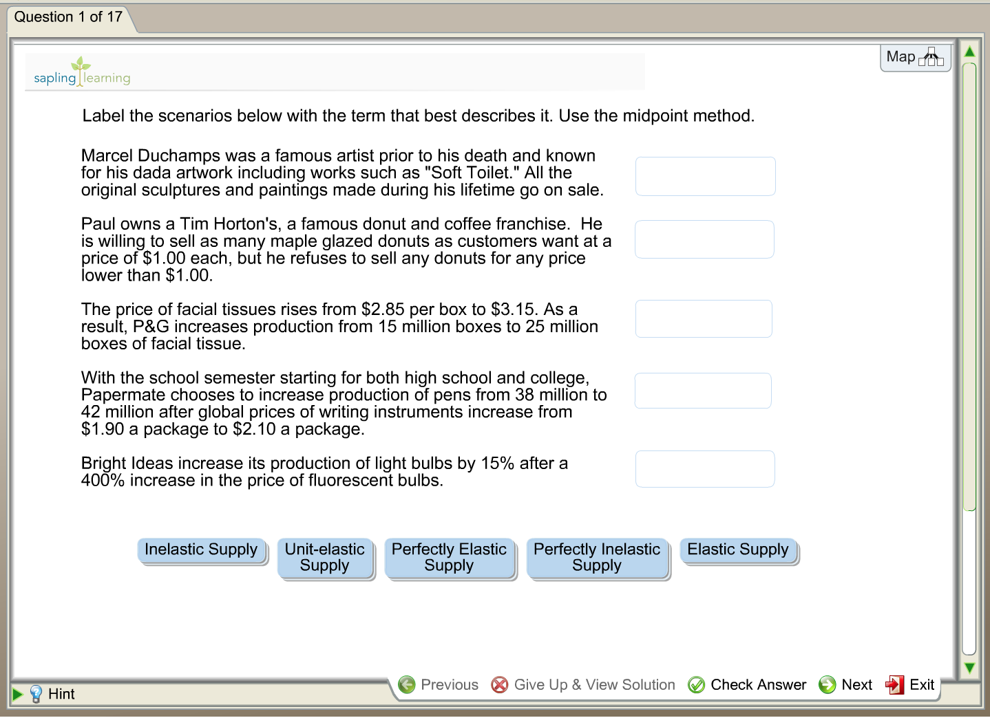 Solved Label the scenarios below with the term that best | Chegg.com