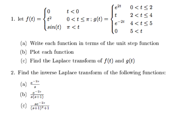 Solved Let f(t) = {0 t^2 sin(t) t