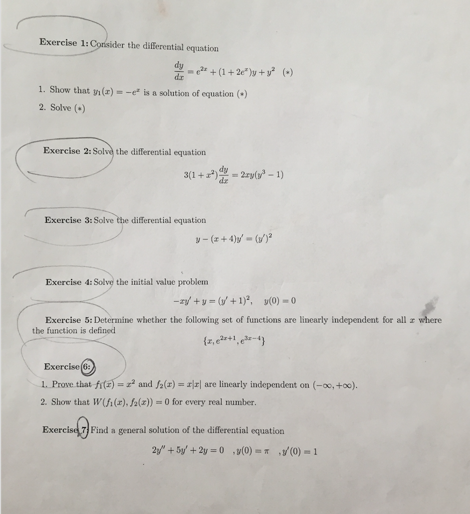 Solved: Consider The Differential Equation Dy/dx = E^2x + ... | Chegg.com