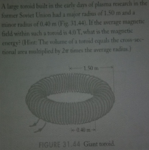 Solved A large toroid built in the carly days of plasma | Chegg.com