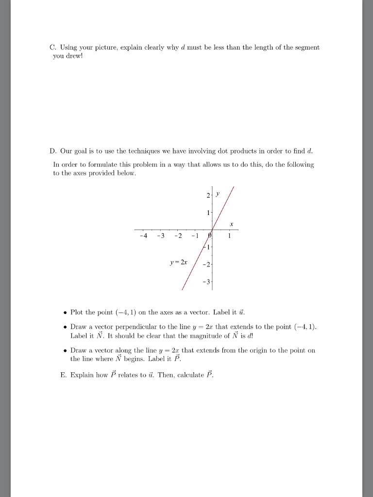 Solved Problem 1: 5 pts Distance Between a Point and A Line | Chegg.com