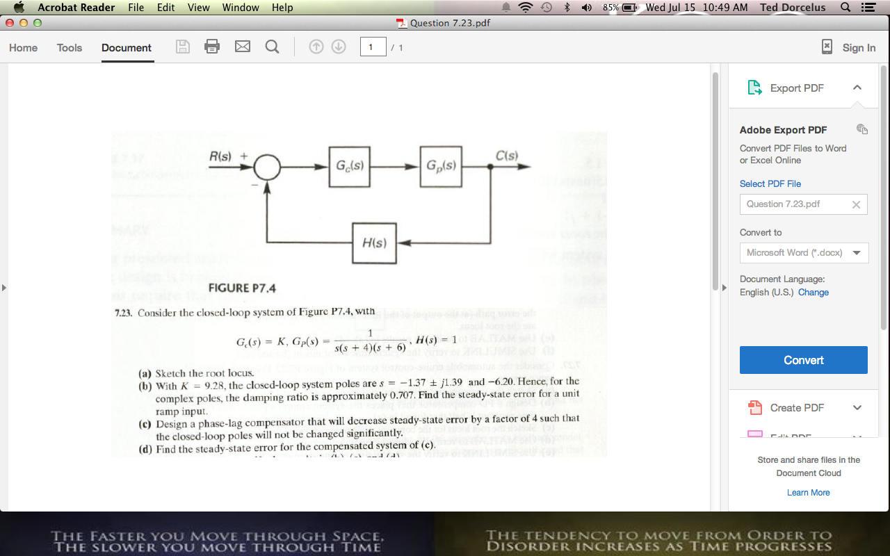 Solved Acrobat Reader File Edit View Window Help 4) 85%(-1, | Chegg.com