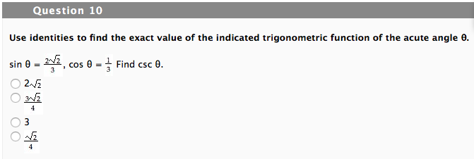 Solved Use identities to find the exact value of the | Chegg.com