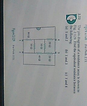 The pin diagram of a resistance array is shown in | Chegg.com