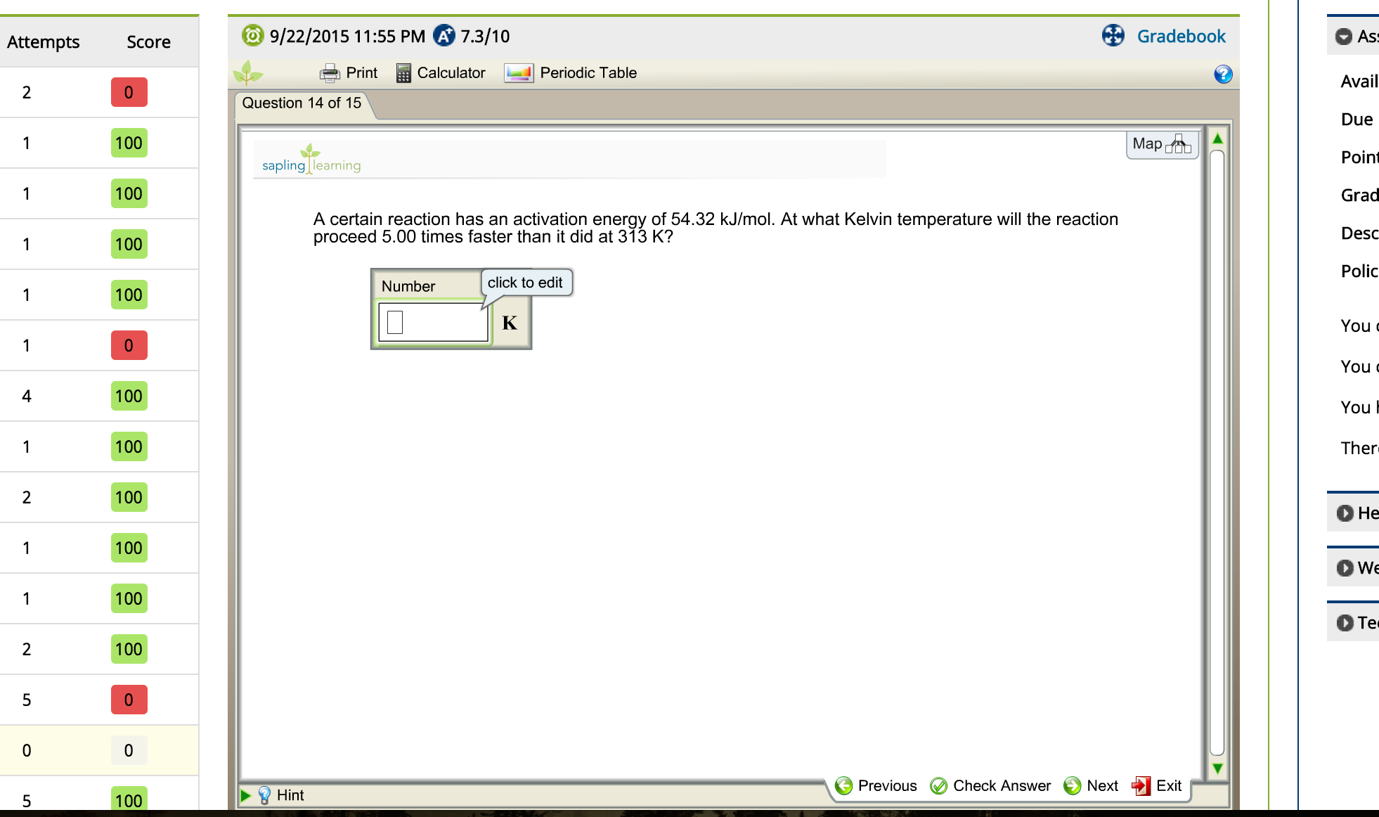 Solved A certain reaction has an activation energy of | Chegg.com