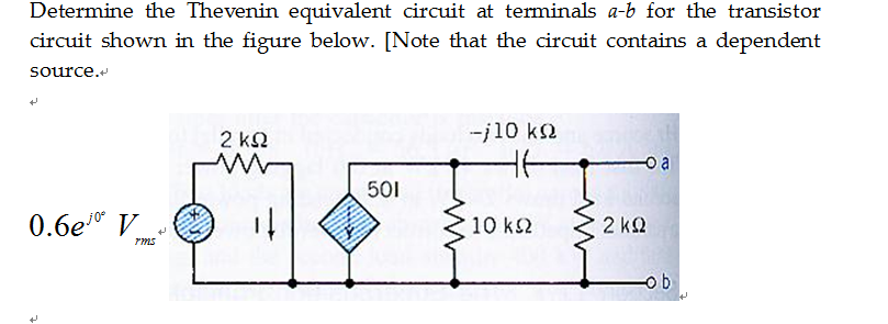 Solved Determine the Thevenin equivalent circuit at | Chegg.com