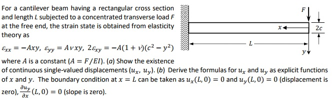 Solved For a cantilever beam having a rectangular cross | Chegg.com