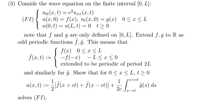 Solved Consider the wave equation on the finite interval [0. | Chegg.com