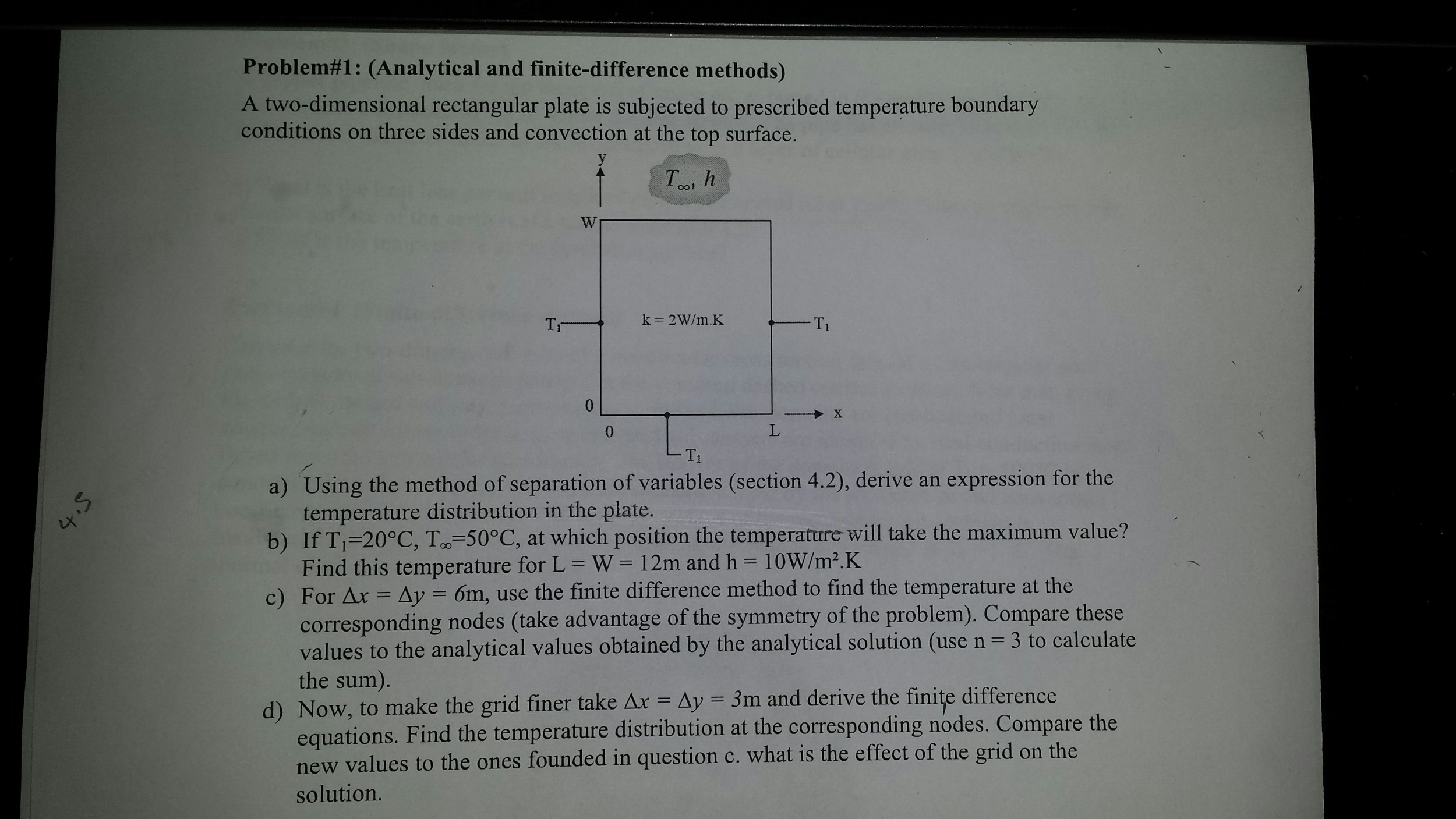 Solved A two-dimensional rectangular plate is subjected to | Chegg.com
