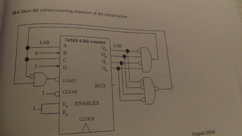 Solved show the correct counting sequence of the circuit | Chegg.com