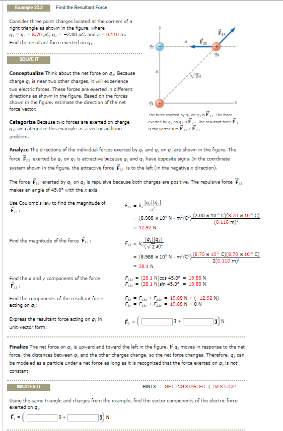 Solved Example 23.2 Find the Resultant Force Consider three | Chegg.com