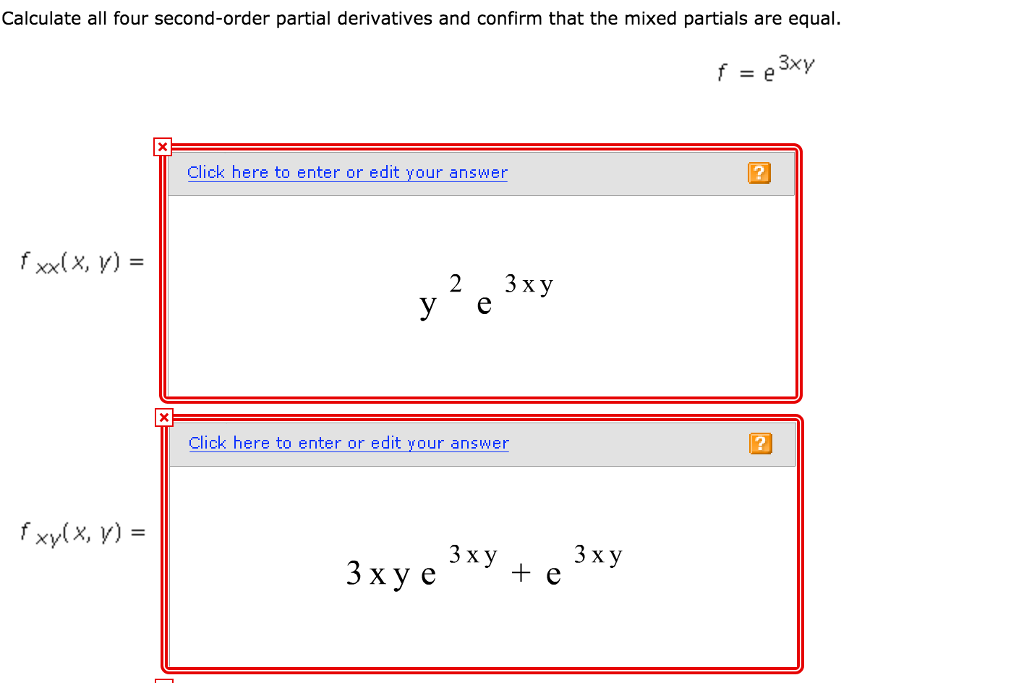 Solved Calculate all four second-order partial derivatives | Chegg.com