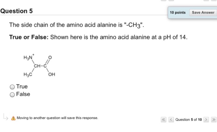 Solved The side chain of the amino acid alanine is "-CH_3". | Chegg.com