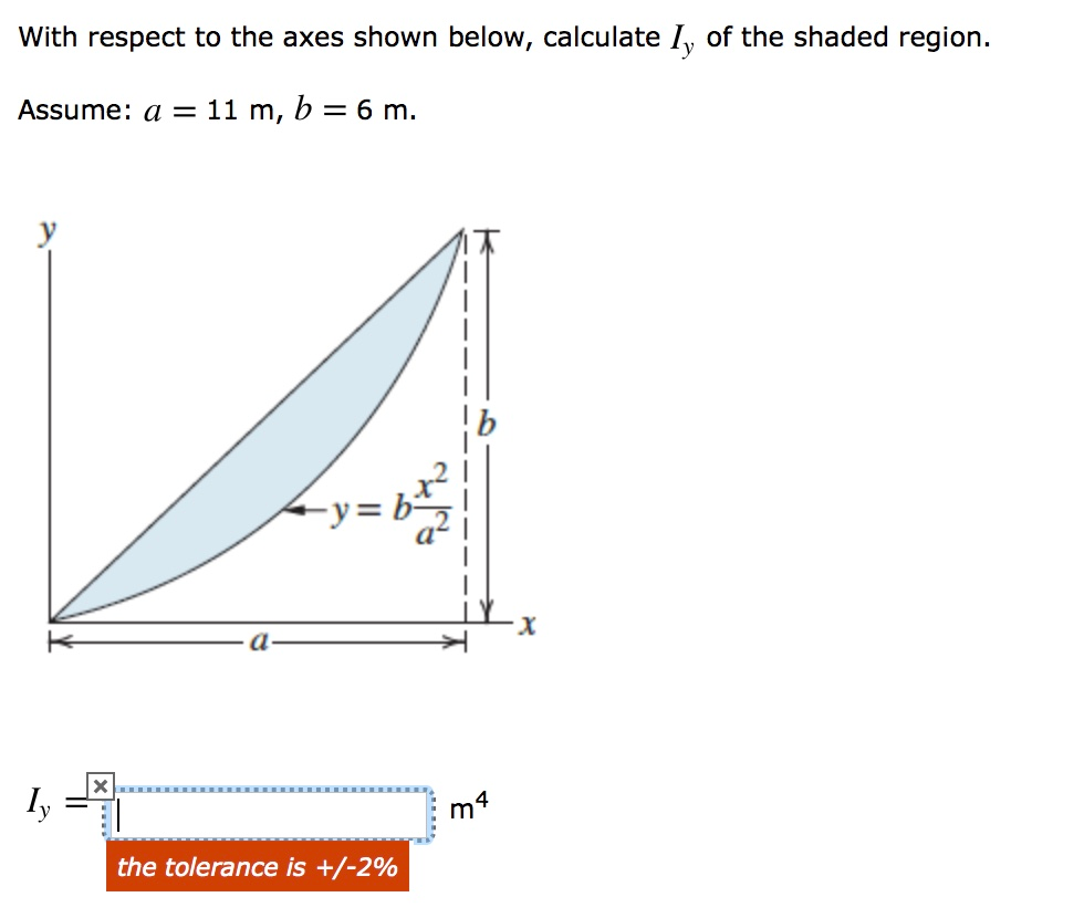 Solved With respect to the axes shown below, calculate ly of | Chegg.com
