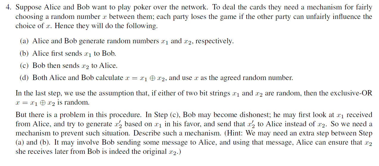 Solved (Computer Networks) Suppose Alice and Bob want to | Chegg.com