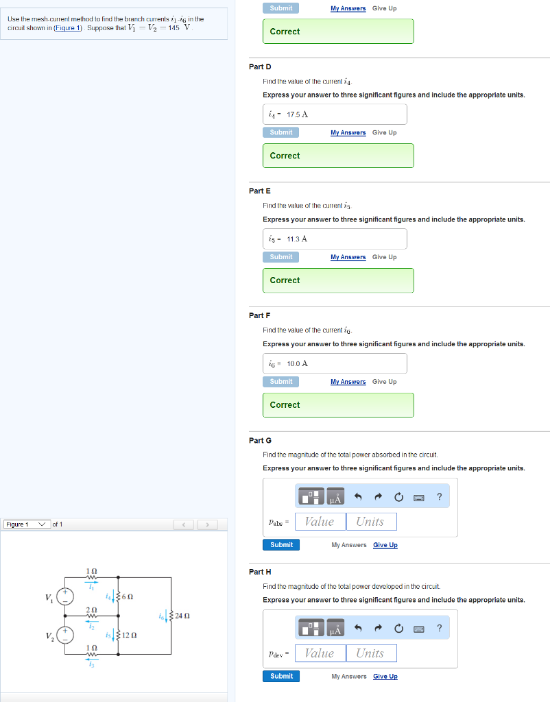 Solved Use the mesh-current method to find the branch | Chegg.com