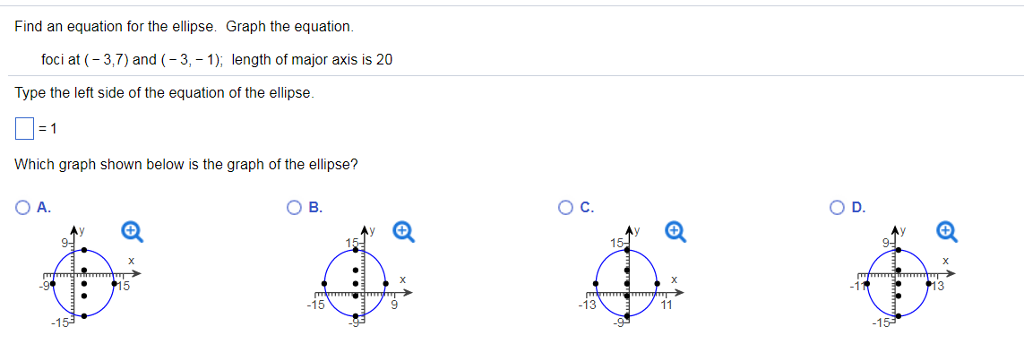 Solved Find an equation for the ellipse. Graph the equation. | Chegg.com