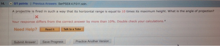 Solved A projectile is fired In such a way that its | Chegg.com