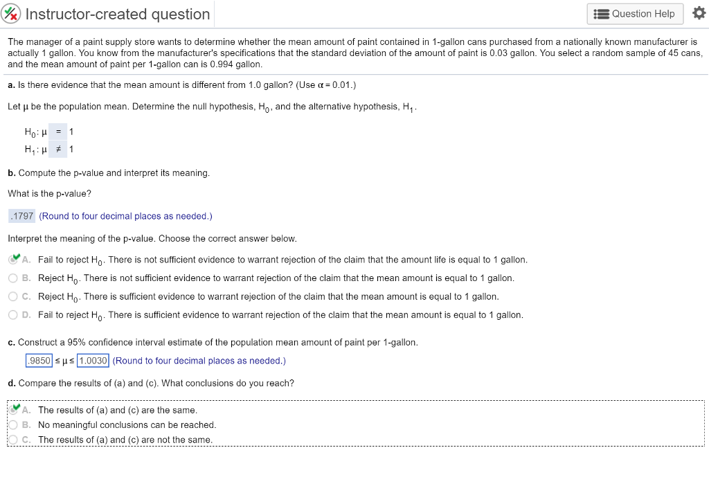 Solved Instructor-created question Question Help The manager | Chegg.com