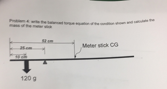 Solved Write the balanced torque equation of the condition | Chegg.com