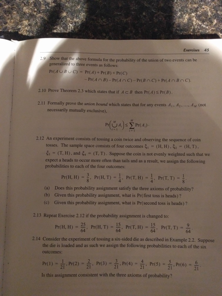 Solved Exercises 45 Show that the above formula for the | Chegg.com