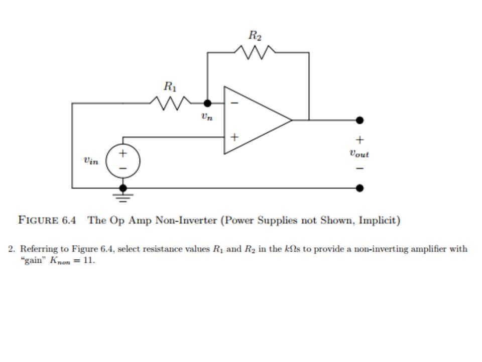 Solved R2 R1 Un 2 Vout TS FIGURE 6.4 The Op Amp Non-Inverter | Chegg.com