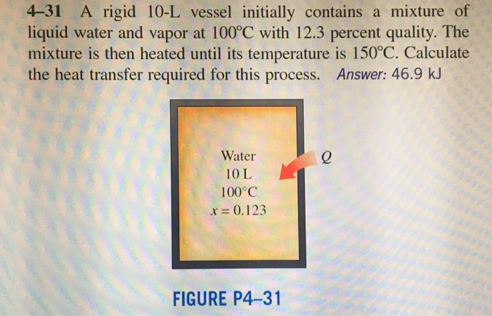 Solved A rigid 10-L vessel initially contains a mixture of | Chegg.com