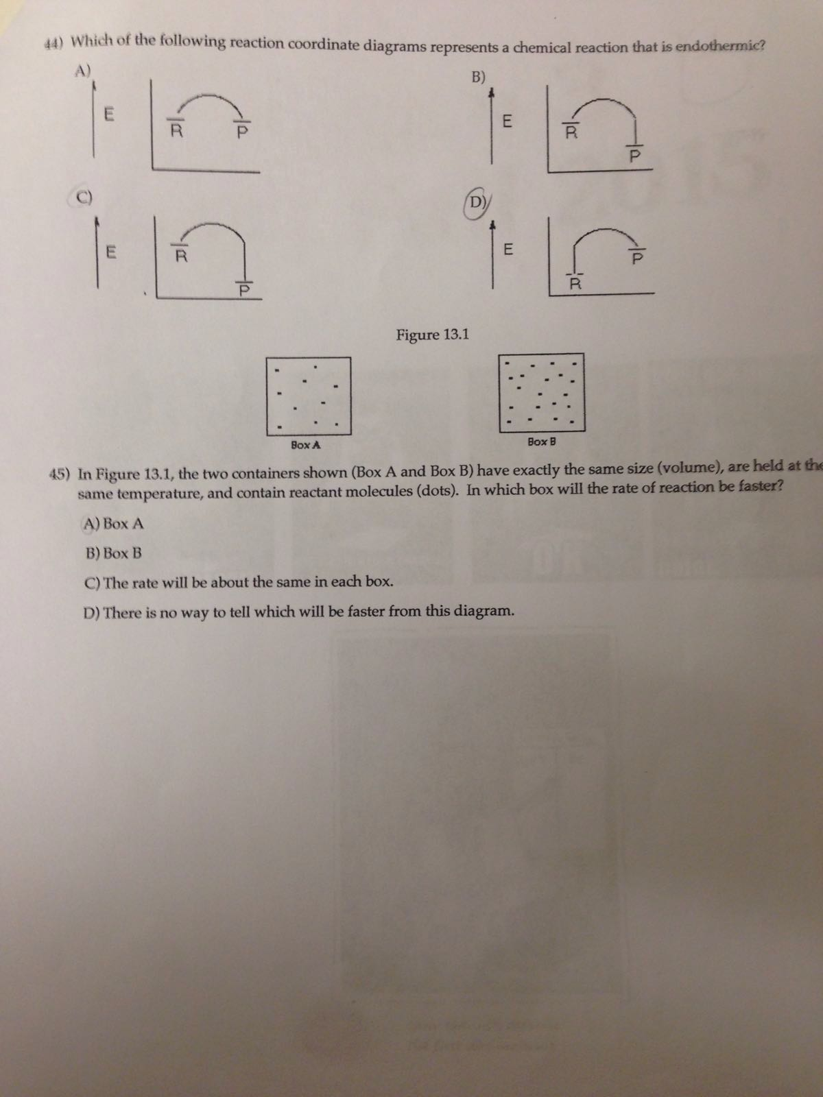 Solved 28 Which Factors Would Decrease The Rate Of A Chegg