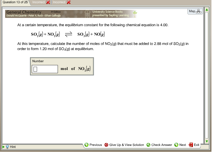 Solved At a certain temperature, the equilibrium constant | Chegg.com