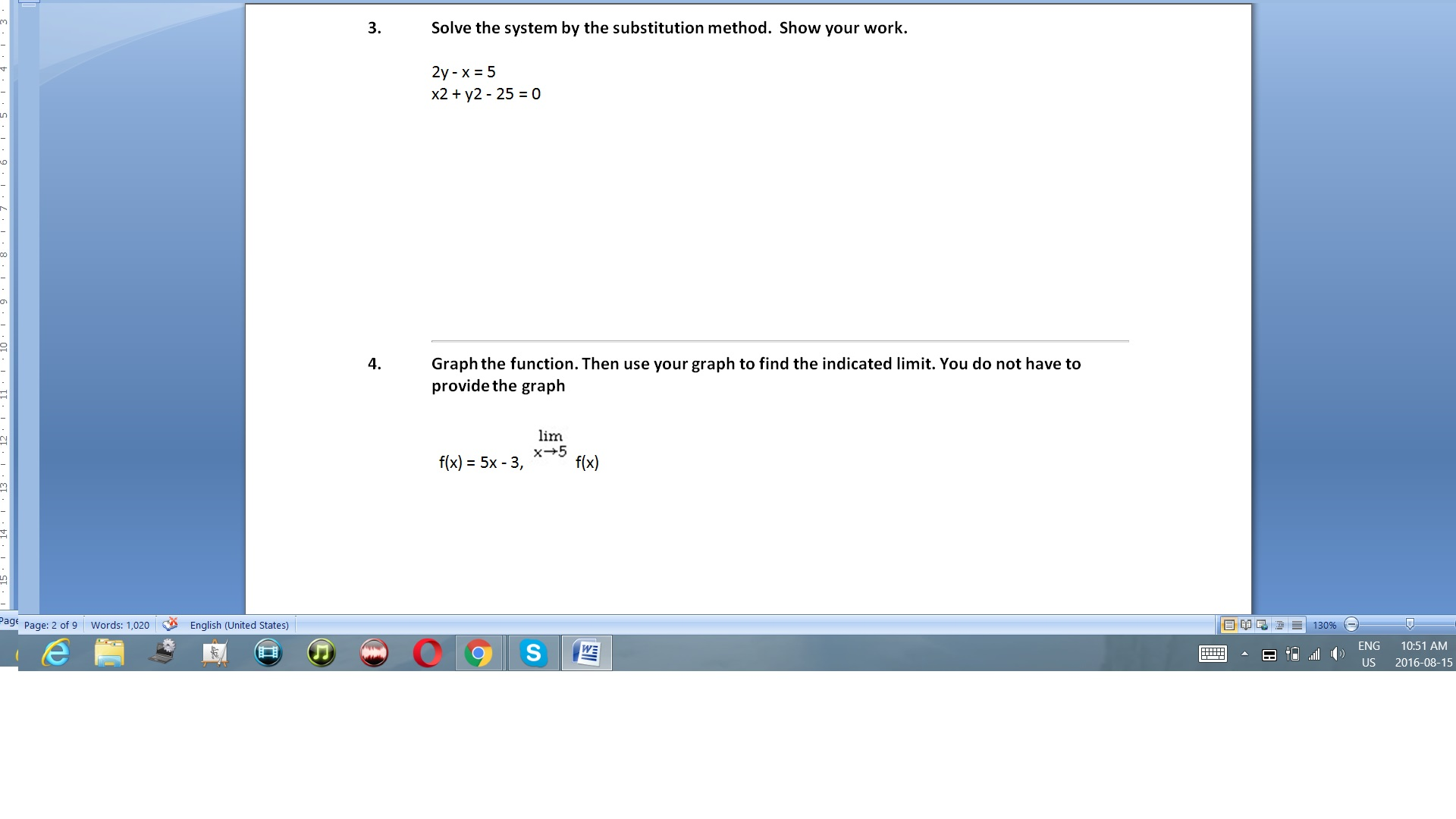 Solved Solve the system by the substitution method. Show | Chegg.com