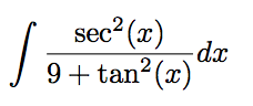 Solved integral sec^2(x)/9 + tan^2 (x)dx | Chegg.com