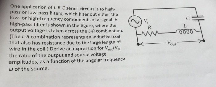 One application of L-R-c series circuits is to high- | Chegg.com