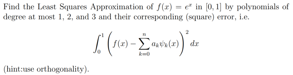 Solved (where each psi_k_(x) is the legendre polynomial of | Chegg.com
