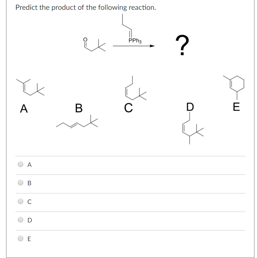 Solved Predict the product of the following reaction. PPh3 | Chegg.com