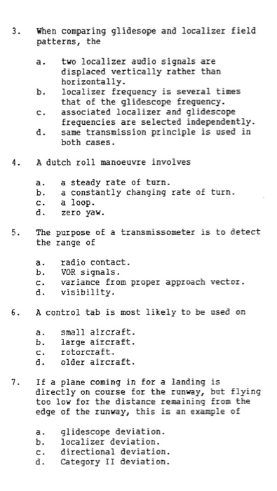 Solved 3. When comparing glidesope and localizer field | Chegg.com