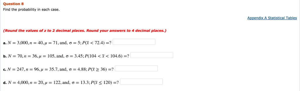 Solved Find the probability in each case. (Round the values | Chegg.com